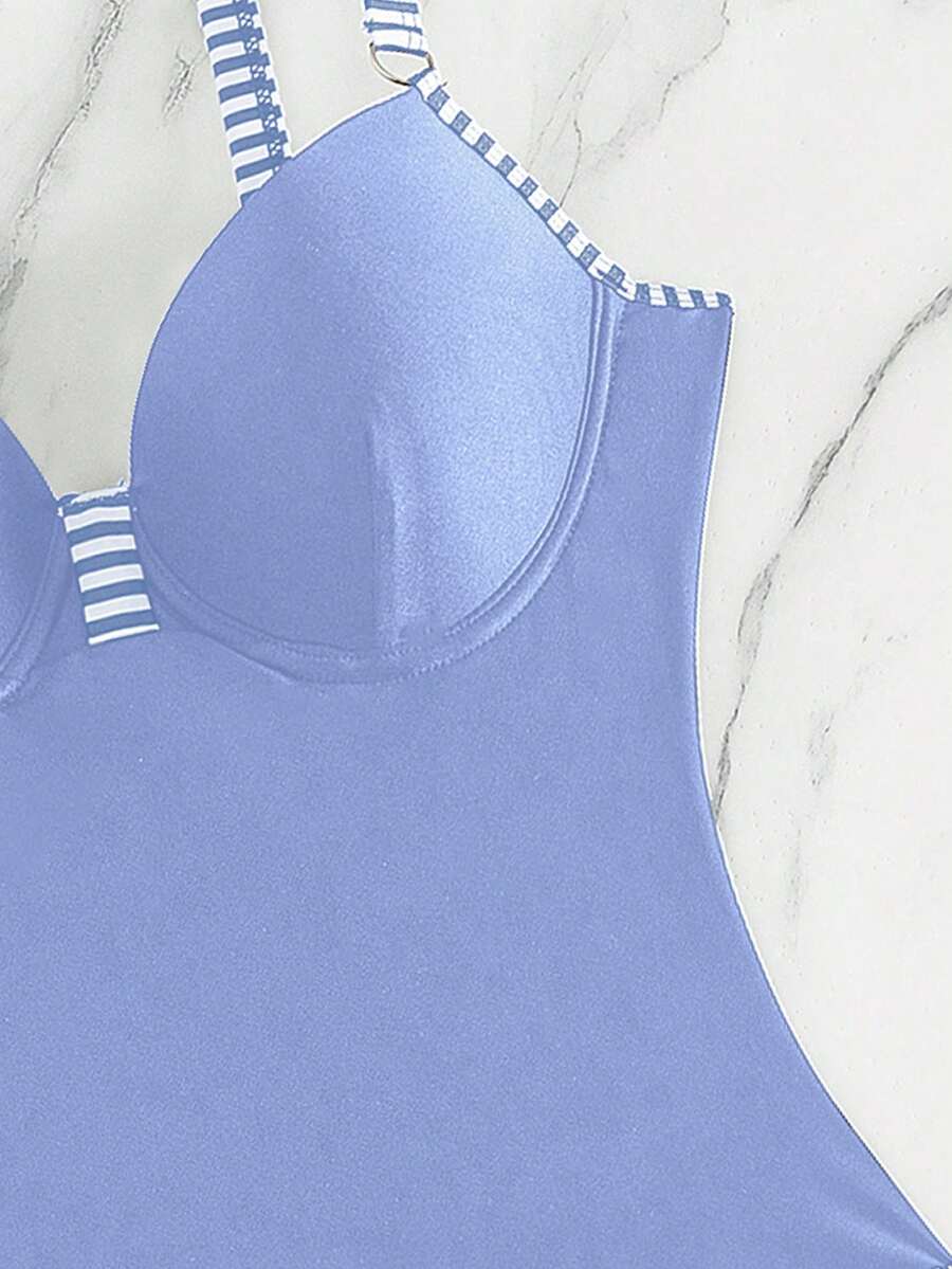 SHEIN Swim Vcay Whip Stitch Push Up One Piece Swimsuit | SHEIN UK