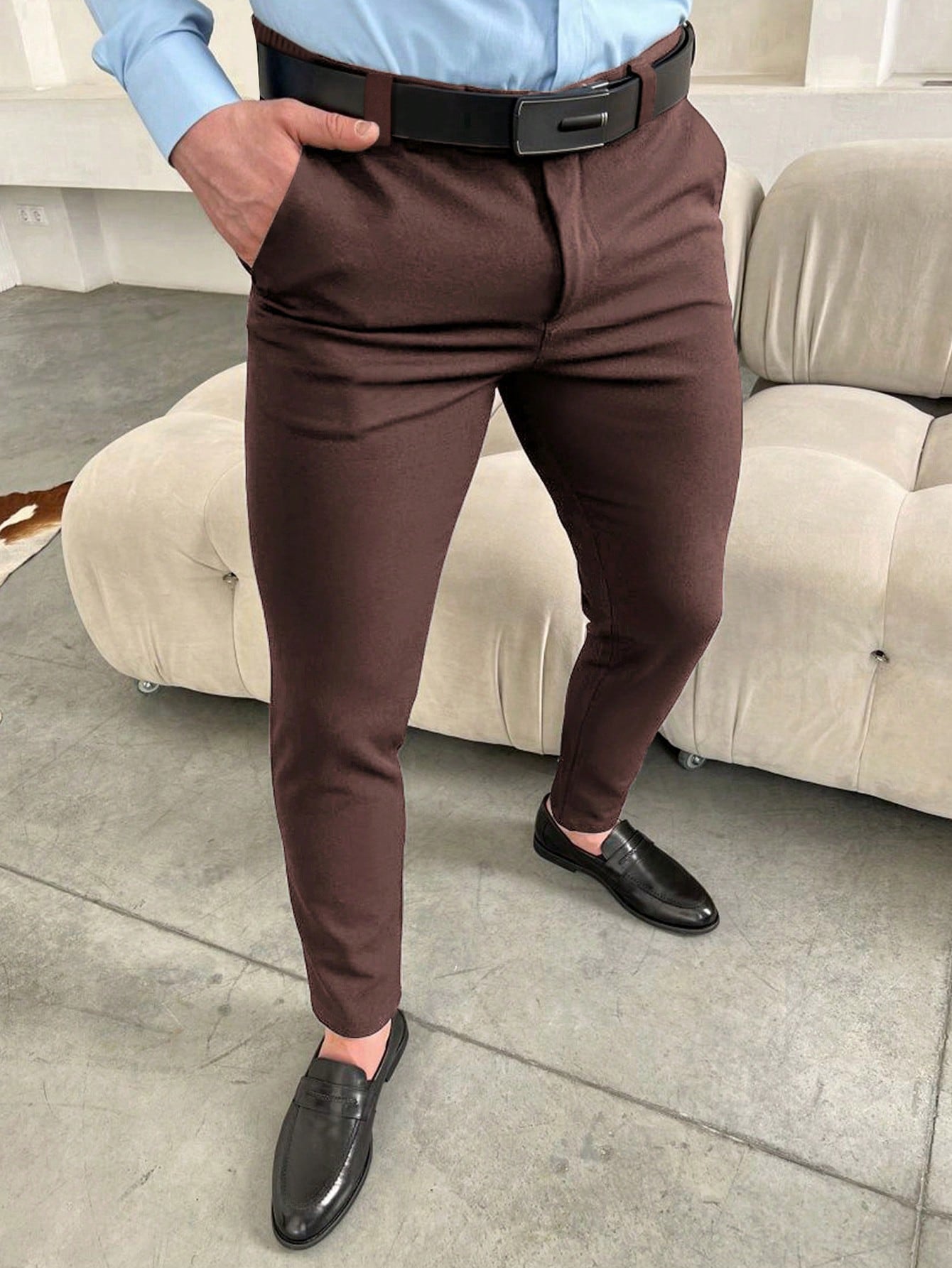 Manfinity Mode Men Slant Pocket Suit Pants Without Belt | SHEIN USA