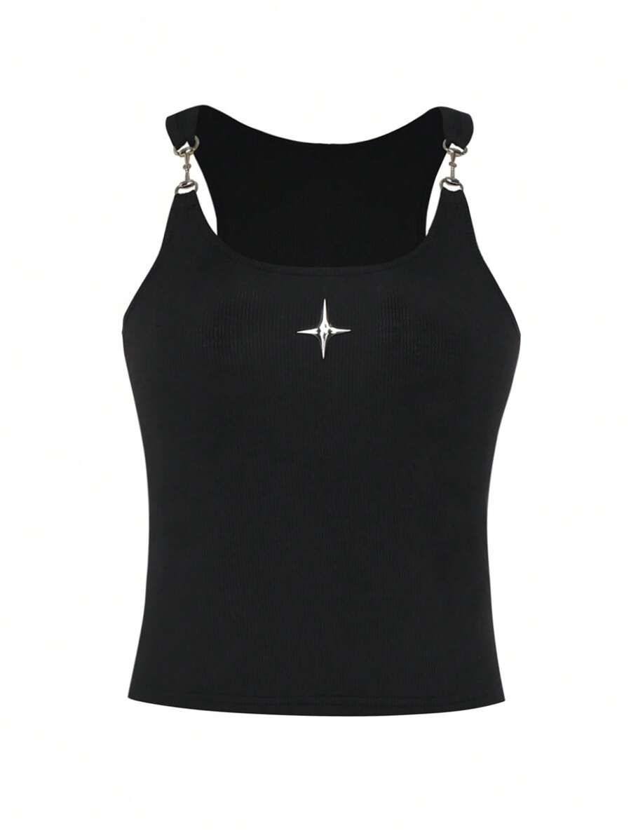 Rina Fox Regata com Estampa de Estrelas e Detalhe de Corrente ...