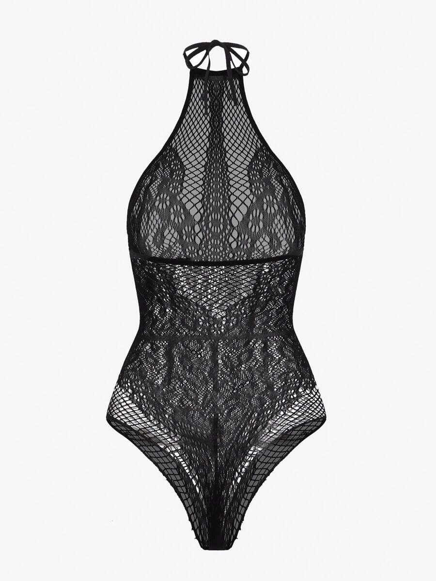 Classic Sexy Floral Lace Halter Teddy Bodysuit Shein Usa