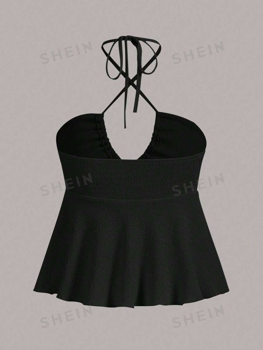 SHEIN ICON Solid Halter Top | SHEIN UK