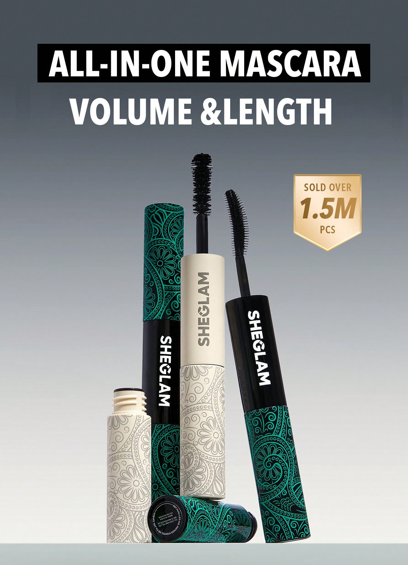 SHEGLAM All-In-One Volume & Length Mascara 2 In 1 Waterproof Volumizing ...