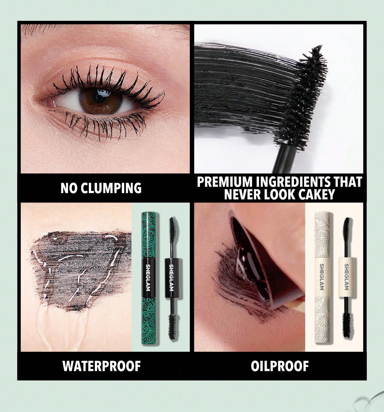 SHEGLAM All-In-One Volume & Length Mascara 2 In 1 Waterproof Volumizing ...