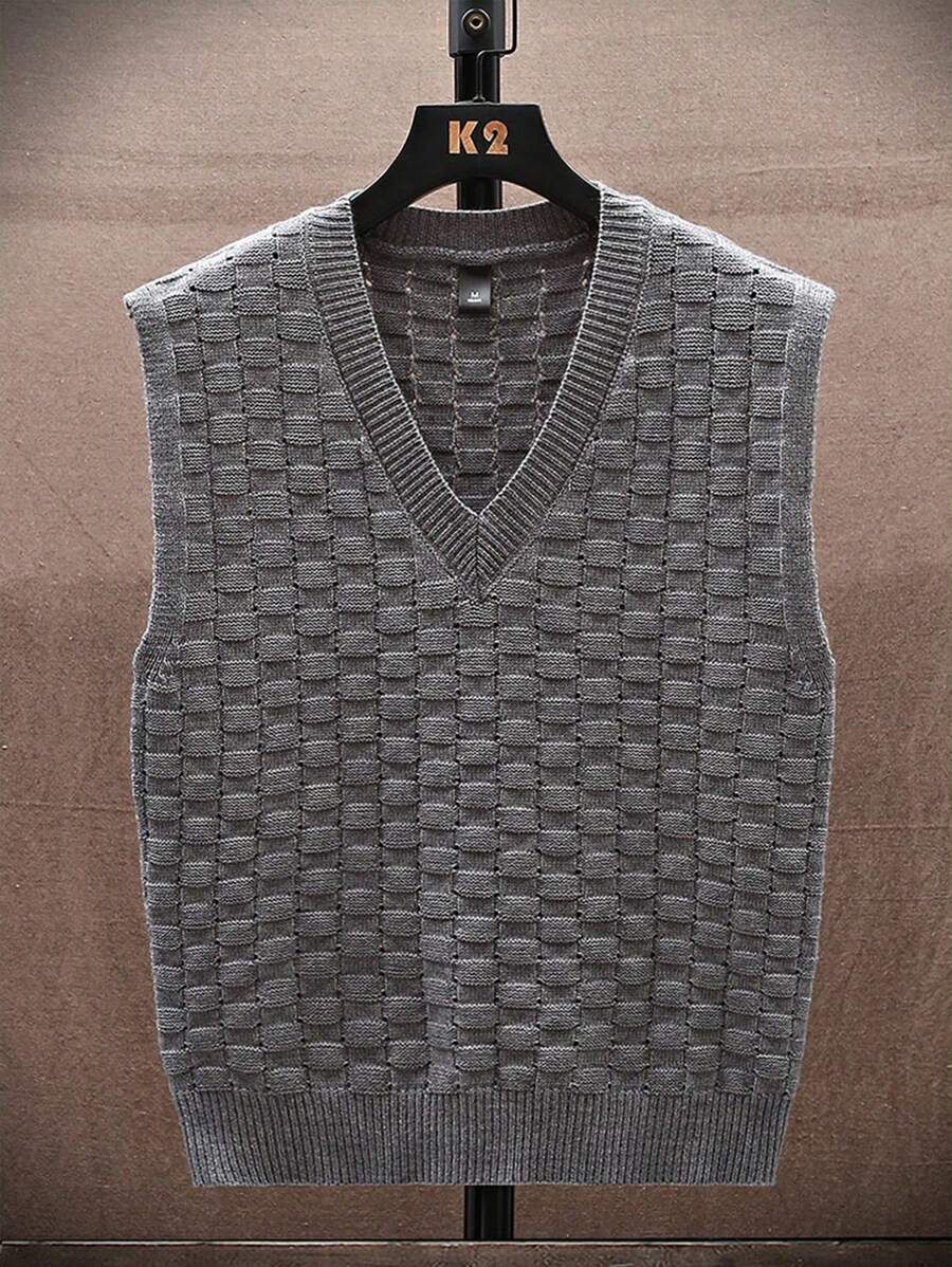 Men Solid V Neck Sweater Vest | SHEIN USA