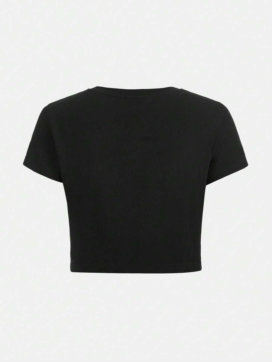 Pretty Bratty Artist Girlcore Slogan Graphic Crop Tee For Summer 95