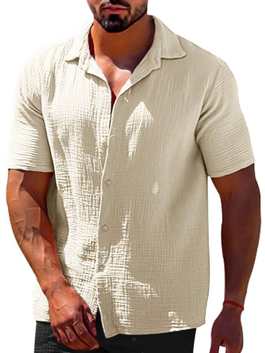 Men Solid Button Up Shirt | SHEIN USA