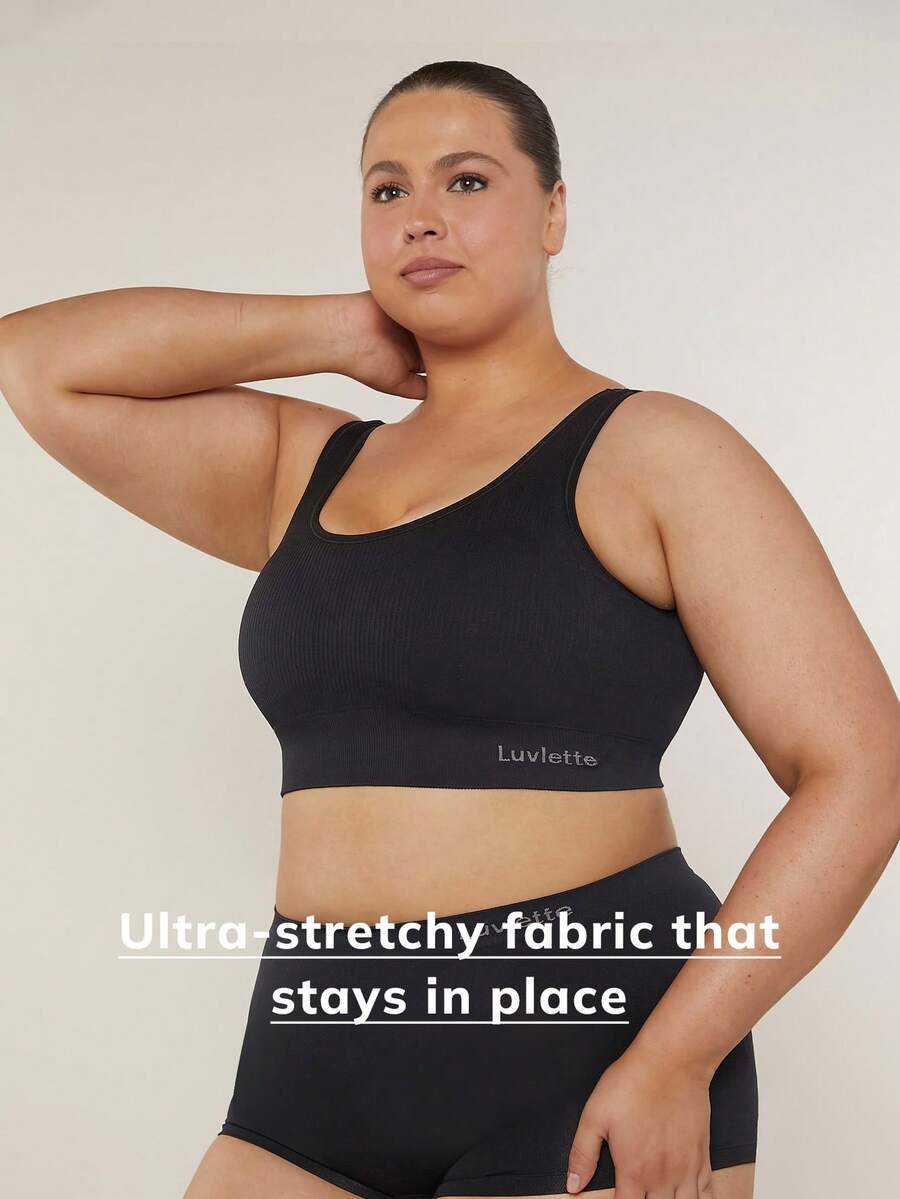 LUVLETTE Plus Wireless Seamless Full Coverage Bra | SHEIN USA