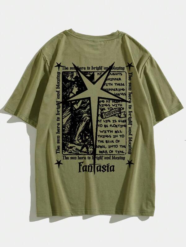 ROMWE Street Life Men Letter Graphic Tee | SHEIN USA