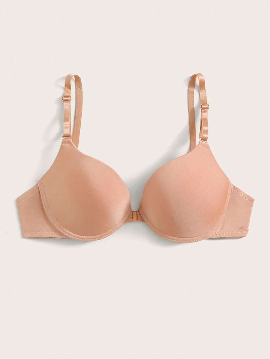 Solid Underwire Bra Shein Usa