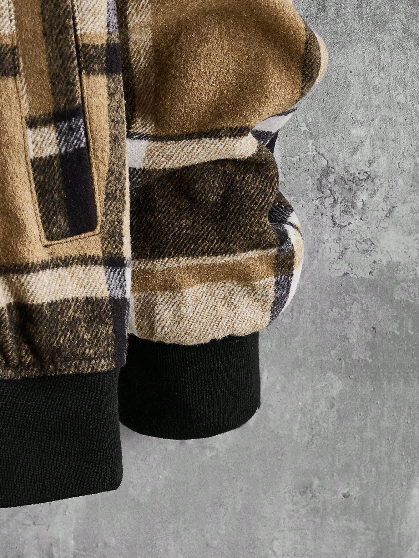 Manfinity Hypemode Men's Plaid Printed Ultra-Loose Fit Zipper Front ...