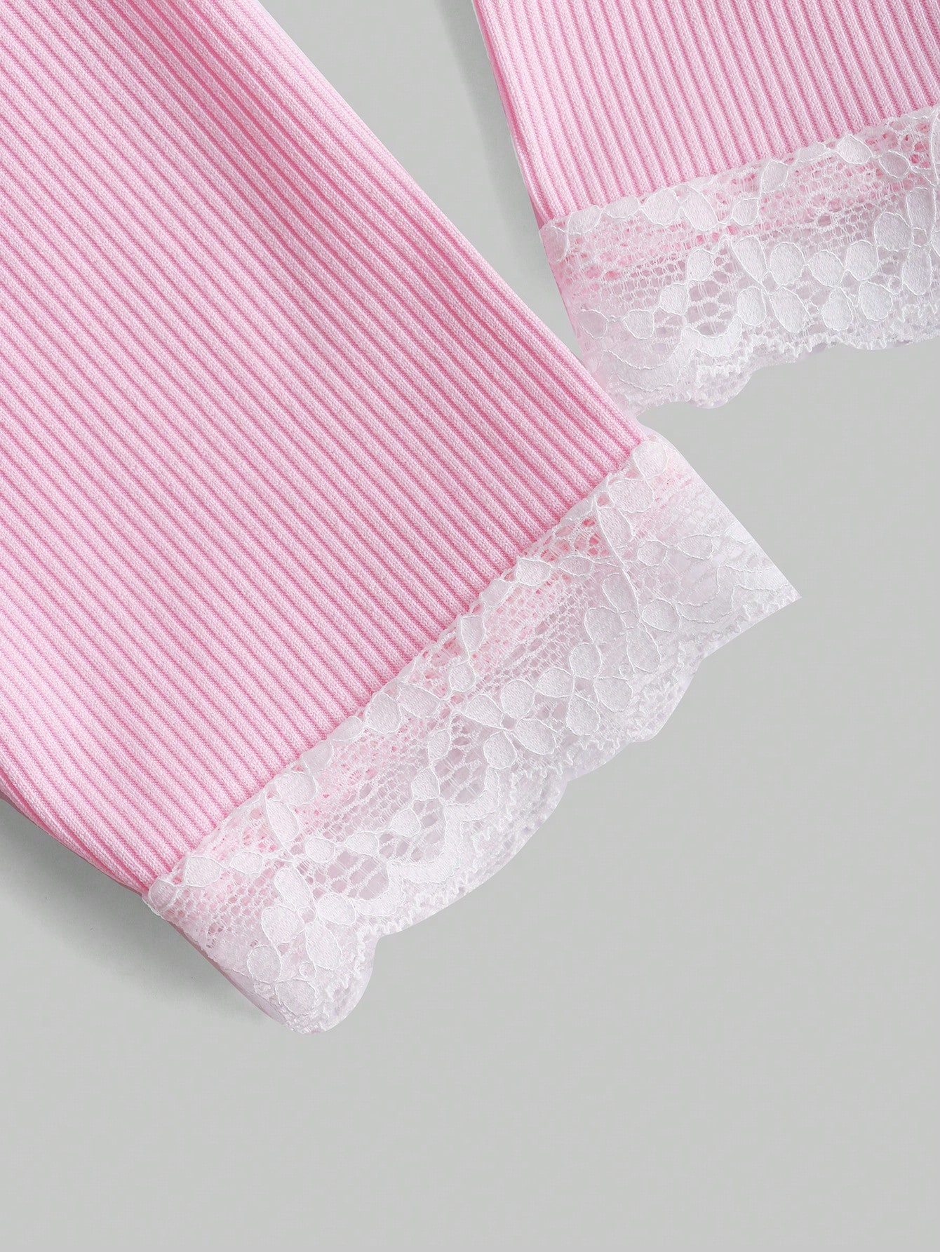 ROMWE Kawaii Contrast Lace Tie Front Tee for Sale Australia| New ...