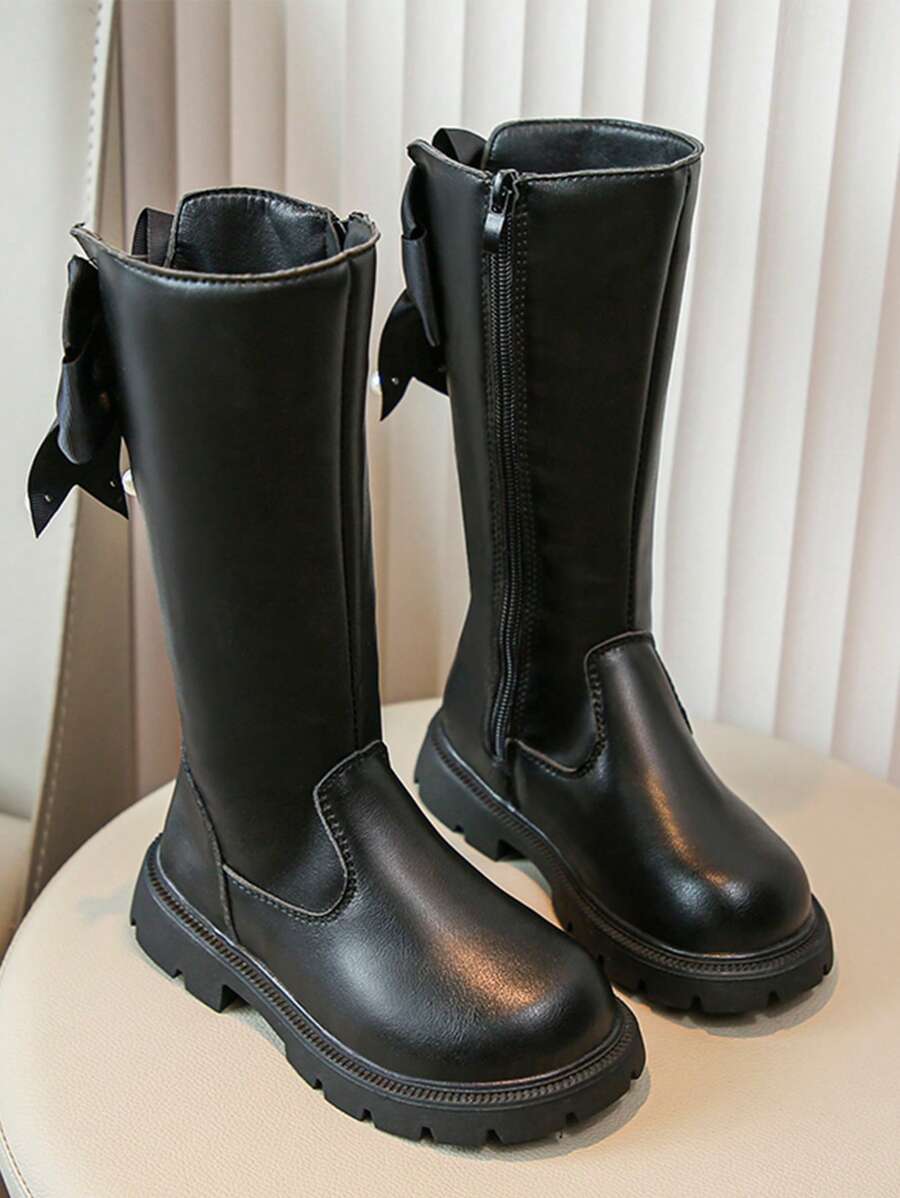 Children's Bowknot Decorated Long Boots, Boots, Knight Boots | SHEIN USA