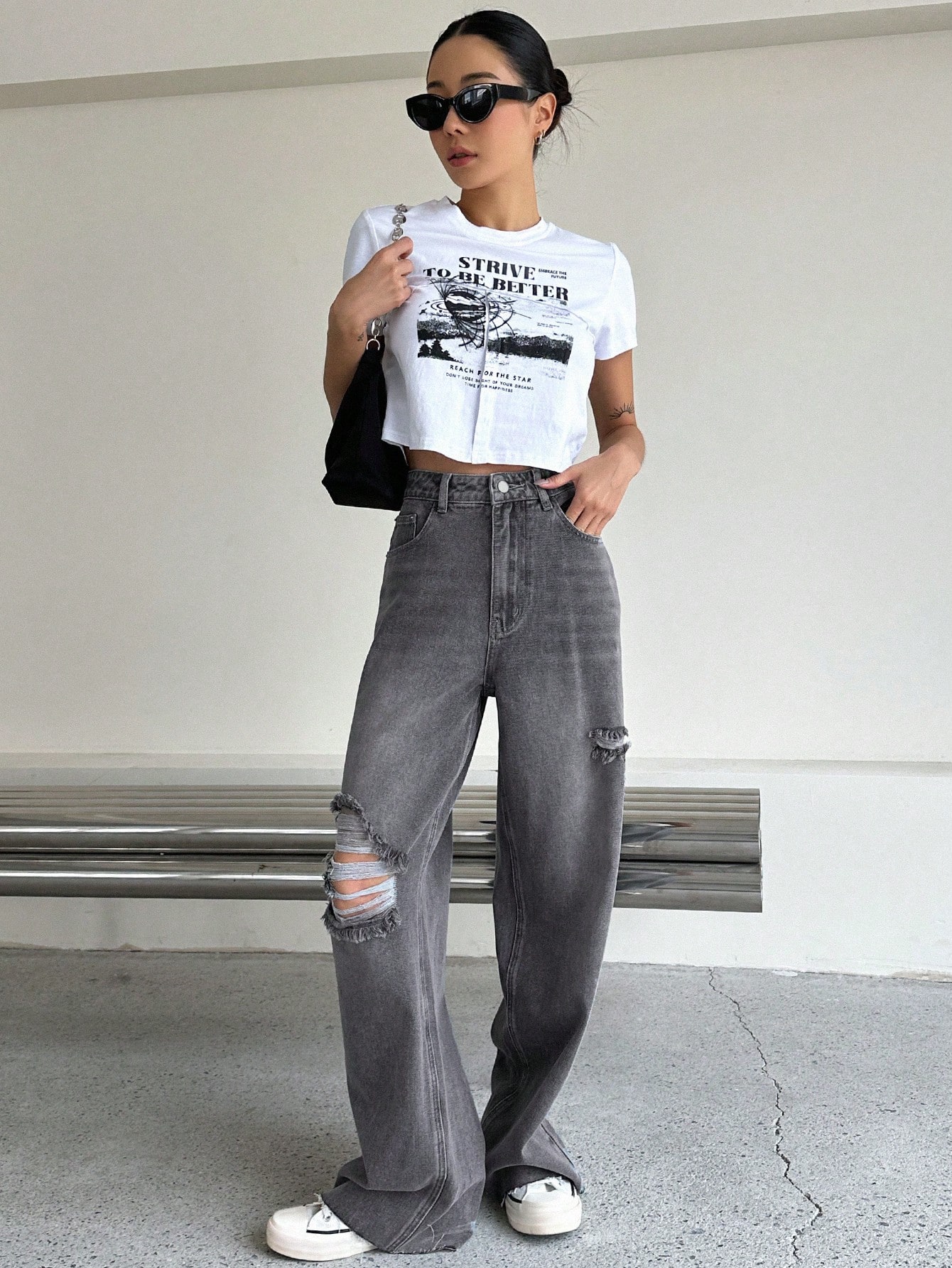 DAZY Kpop Ripped Straight Leg Jeans | SHEIN USA