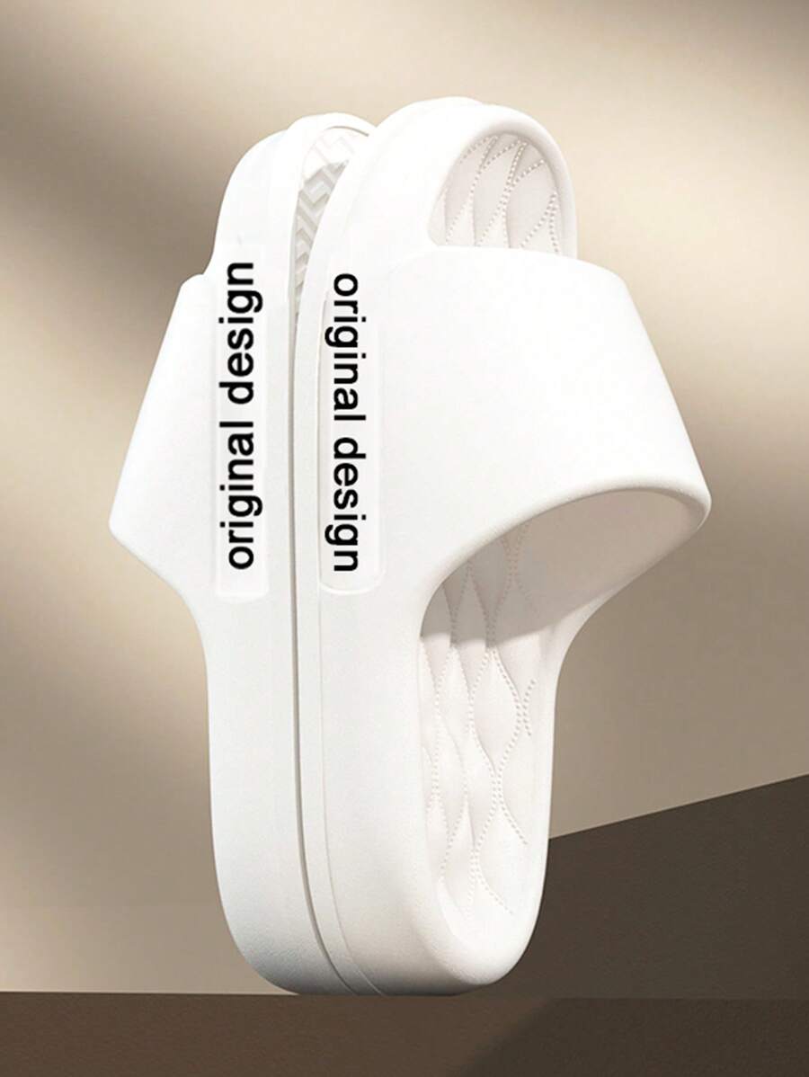 Women Letter Detail Single Band Slides, Cool Indoor EVA Slides | SHEIN USA