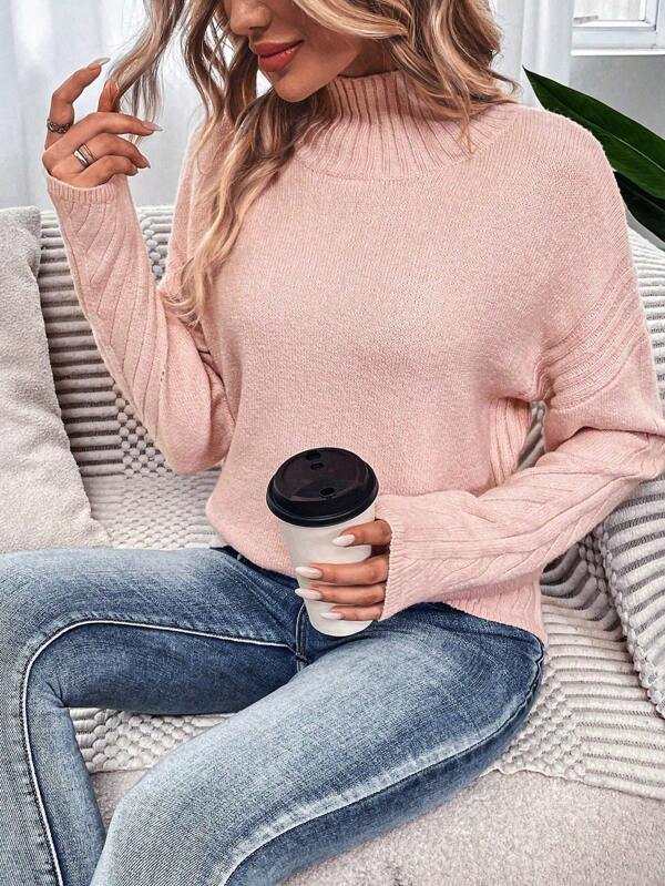 SHEIN Essnce Maglione collo dritto spalle cadenti | SHEIN ITALIA