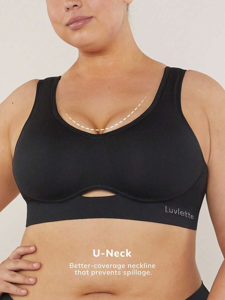 Luvlette Plus Wireless Seamless Cutout Bra | SHEIN USA
