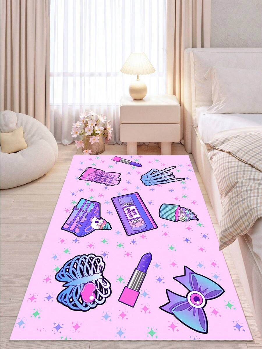 KLARYSSA Fashionable Y2k Anime Pattern Decor Carpet | SHEIN USA