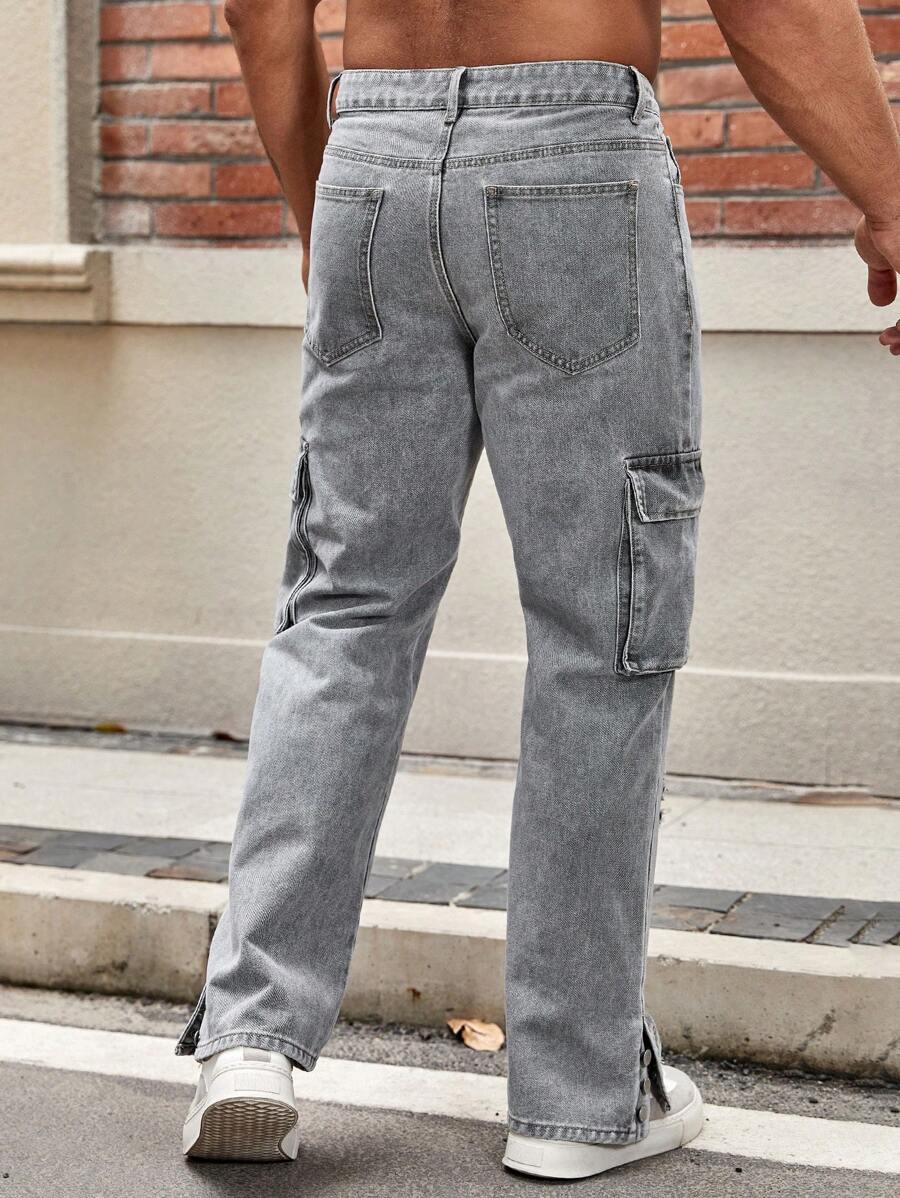 Manfinity LEGND Men Flap Pocket Side Cargo Jeans | SHEIN USA