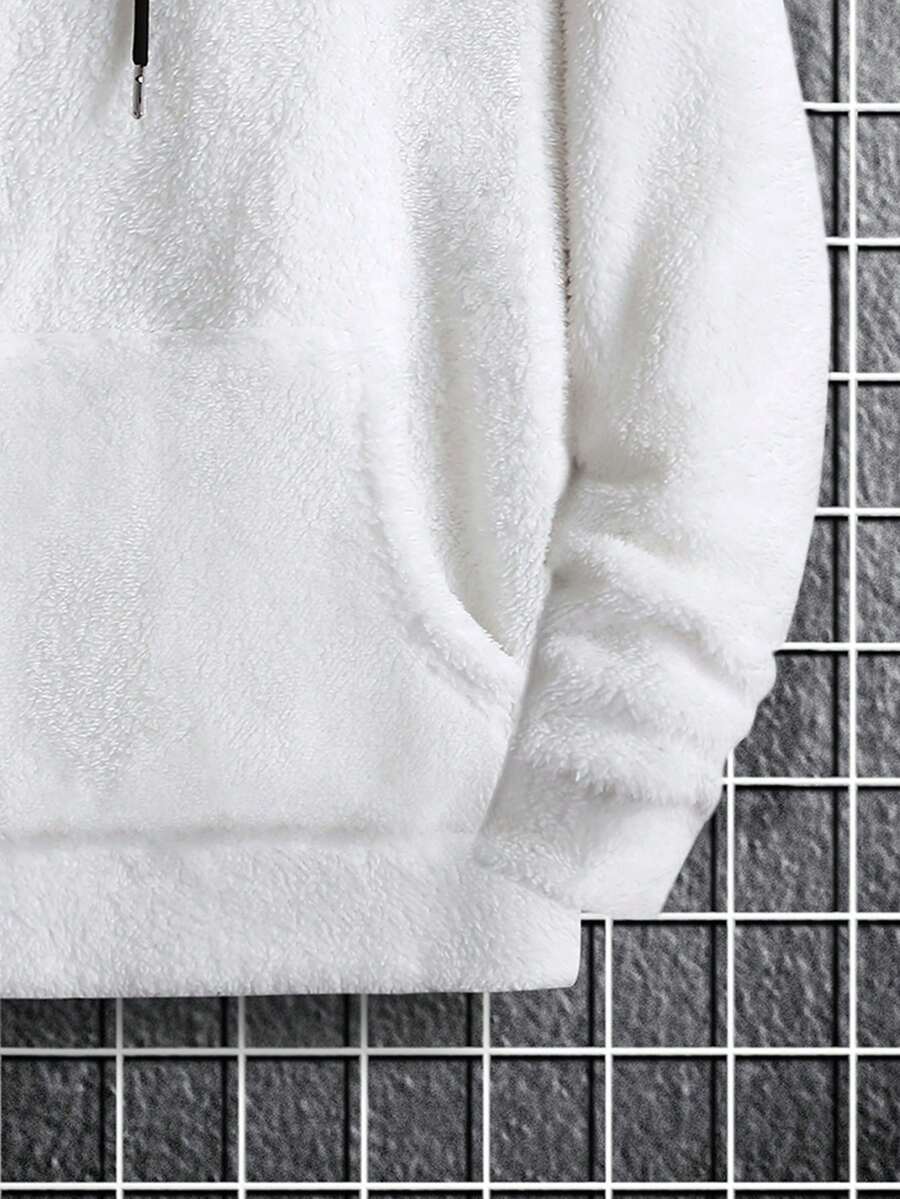 Manfinity Homme Loose Fit Men's Cartoon Embroidered Kangaroo Pocket ...