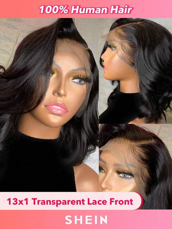Transparent Lace Body Wave Bob T Part Lace Front Wigs Short Short Human ...