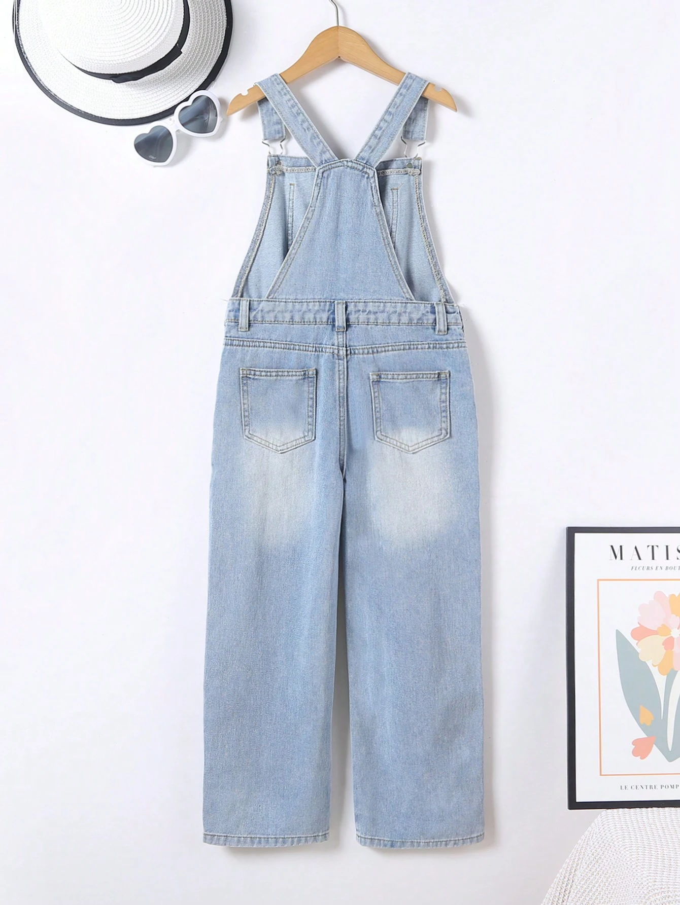 Tween Boy Letter Patched Ripped Denim Overalls | SHEIN EUR