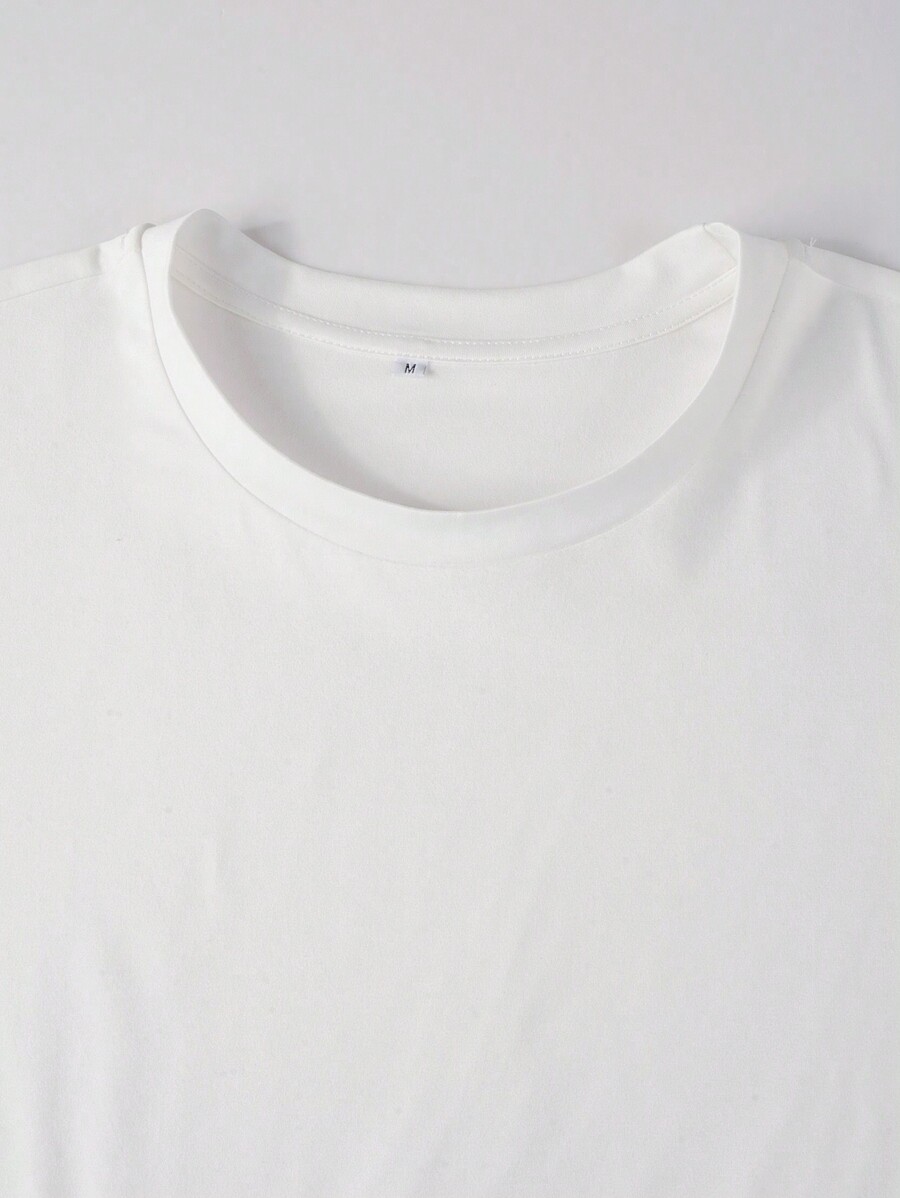 Manfinity Homme Men T-Shirts Fit Crew Neck Short Sleeve Slogan Tee ...