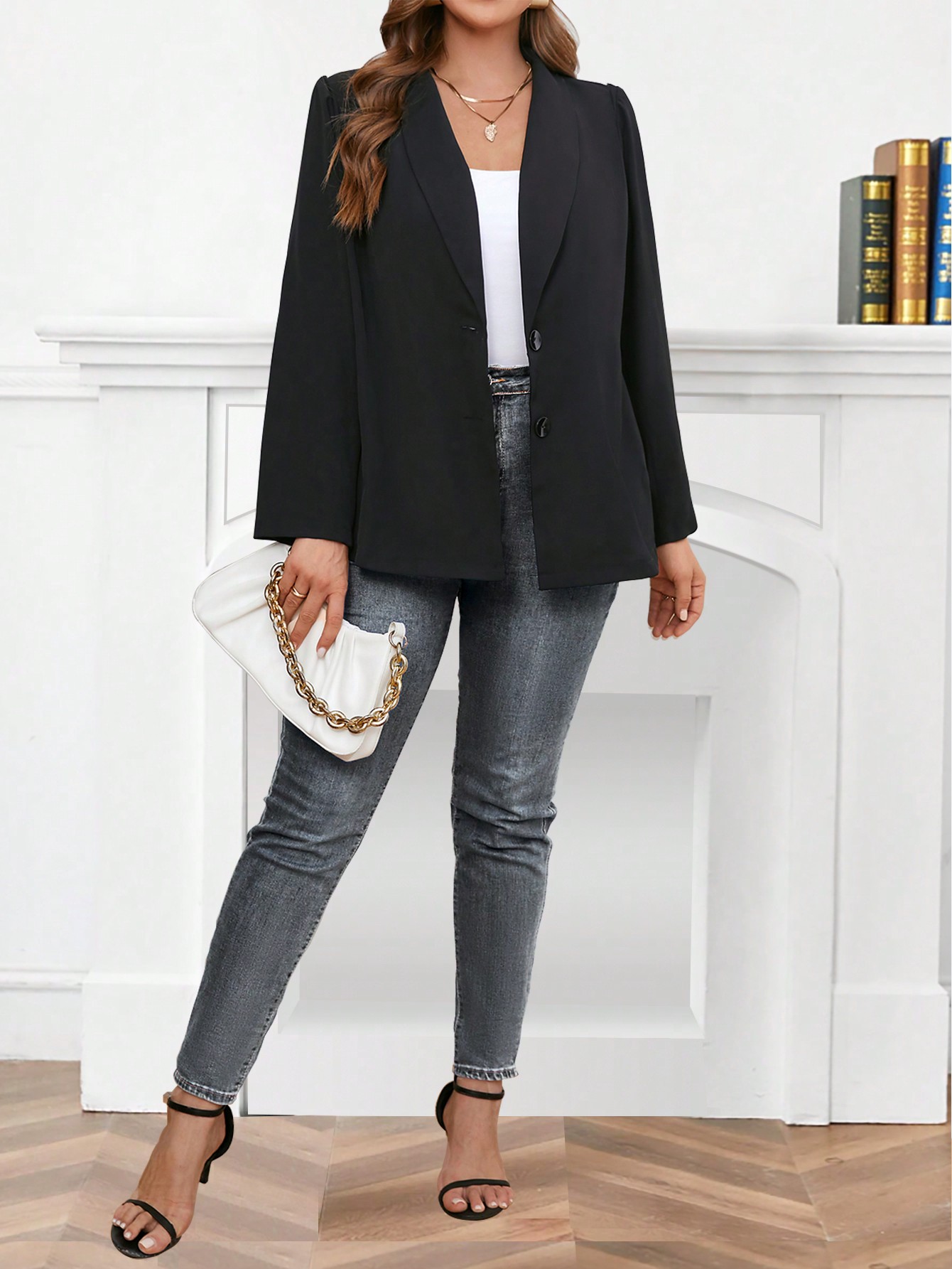 SHEIN SXY Plus Tie Backless Blazer | SHEIN USA