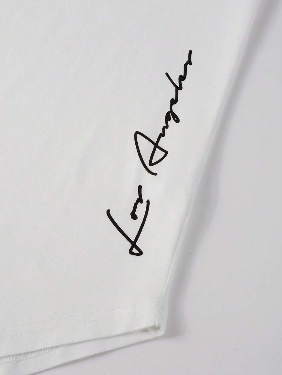 Manfinity Homme Men T-Shirts Fit Crew Neck Short Sleeve Slogan Tee ...