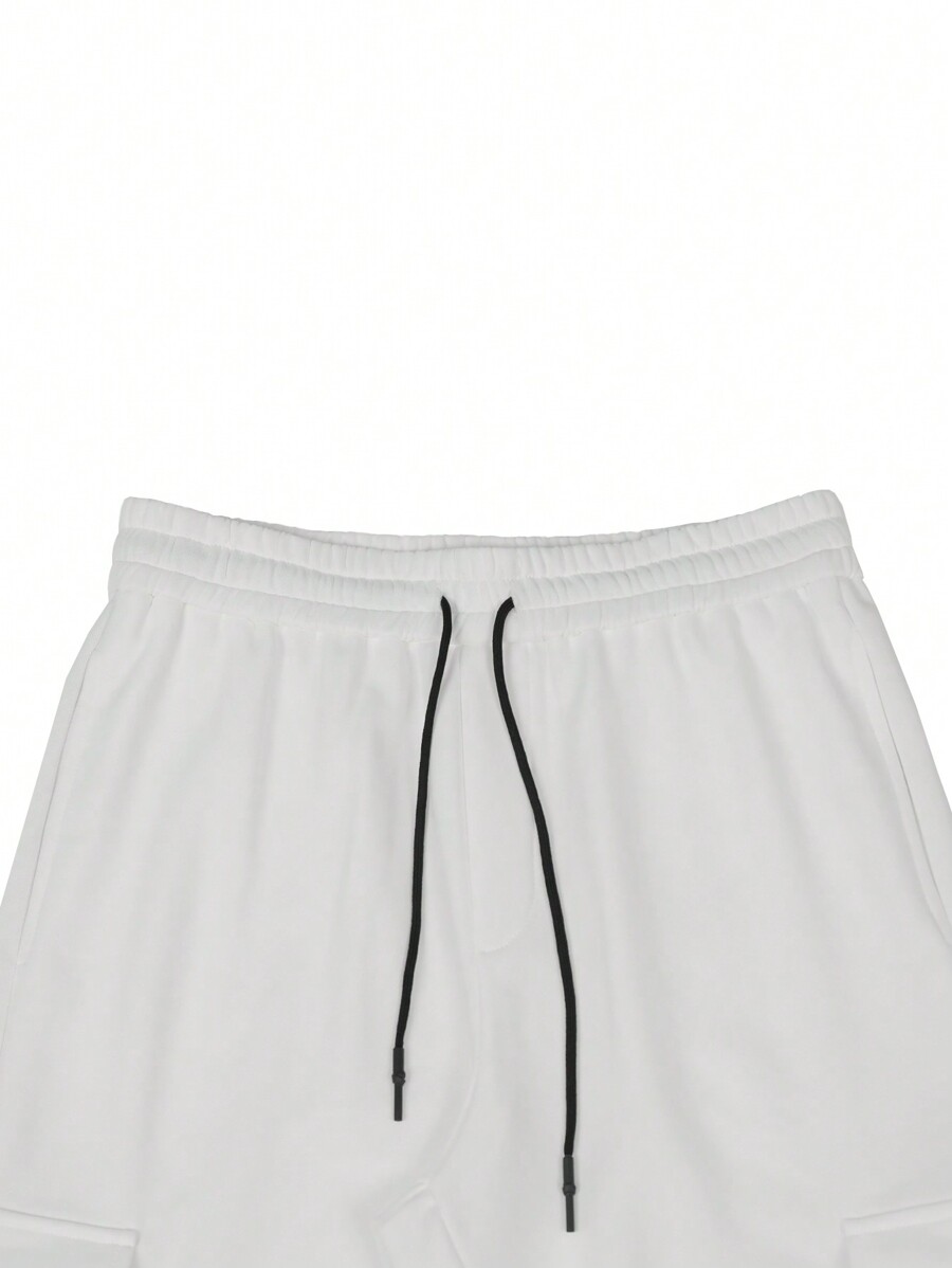 Manfinity LEGND Men Flap Pocket Drawstring Waist Sweatpants Long Cargo ...