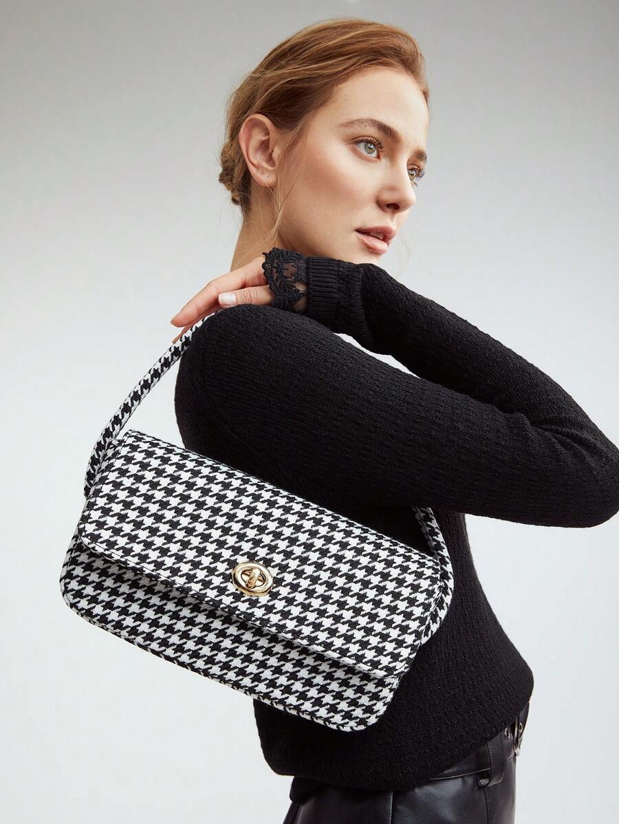 MOTF PREMIUM HOUNDSTOOTH BAG | SHEIN USA