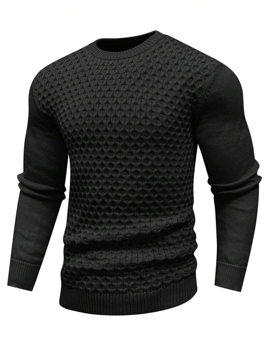 Manfinity Homme Men Solid Round Neck Sweater | SHEIN USA