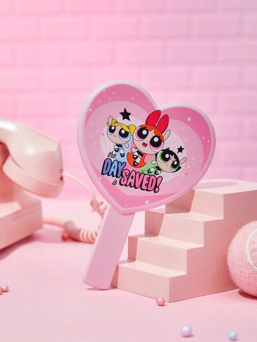 THE POWERPUFF GIRLS X SHEIN Pink Portrait Hand Mirror | SHEIN EUR