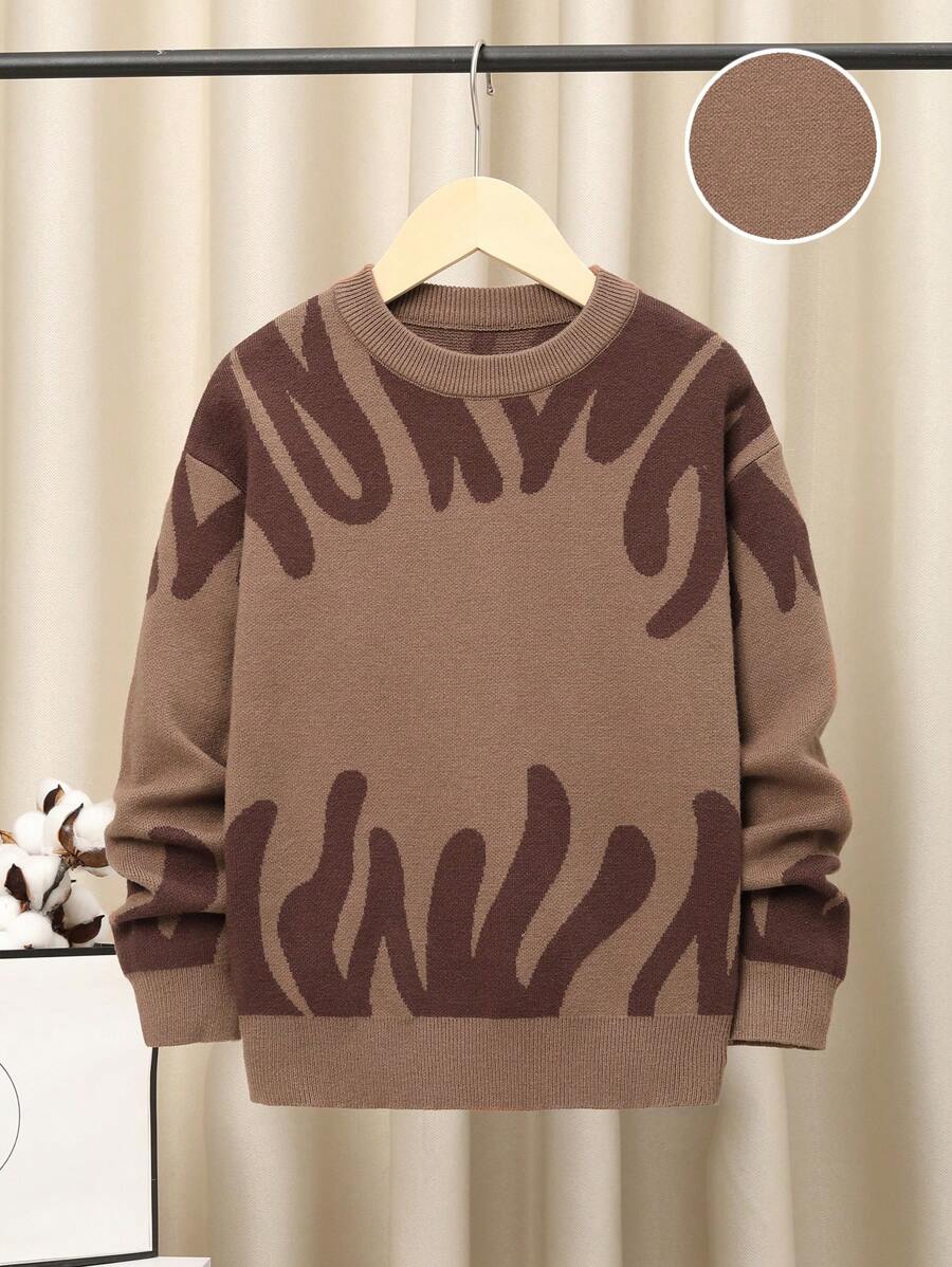 SHEIN Tween Boy Graphic Pattern Sweater | SHEIN USA