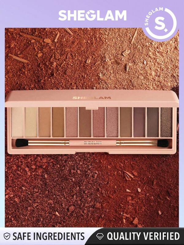 SHEGLAM Burgundy Palette 12-Color Matte Eyeshadow Palette Satin ...