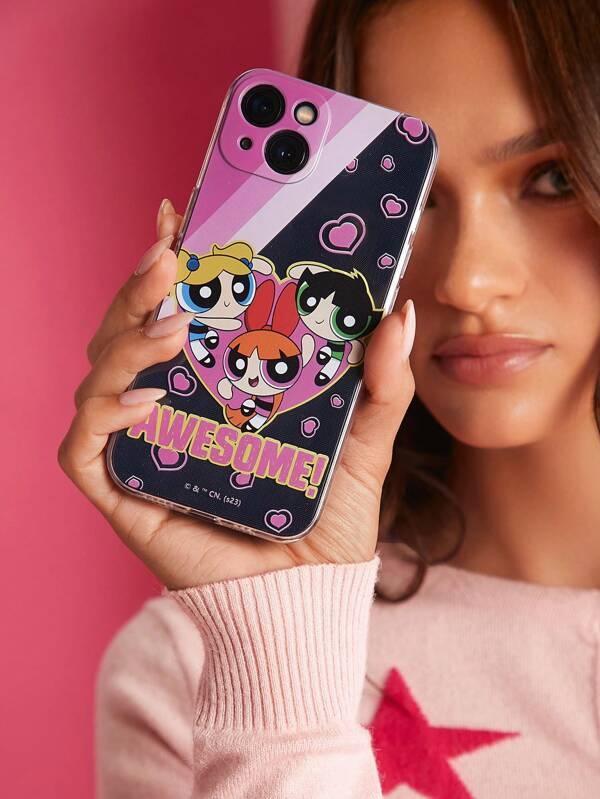 THE POWERPUFF GIRLS X SHEIN Cartoon Graphic Phone Case | SHEIN USA