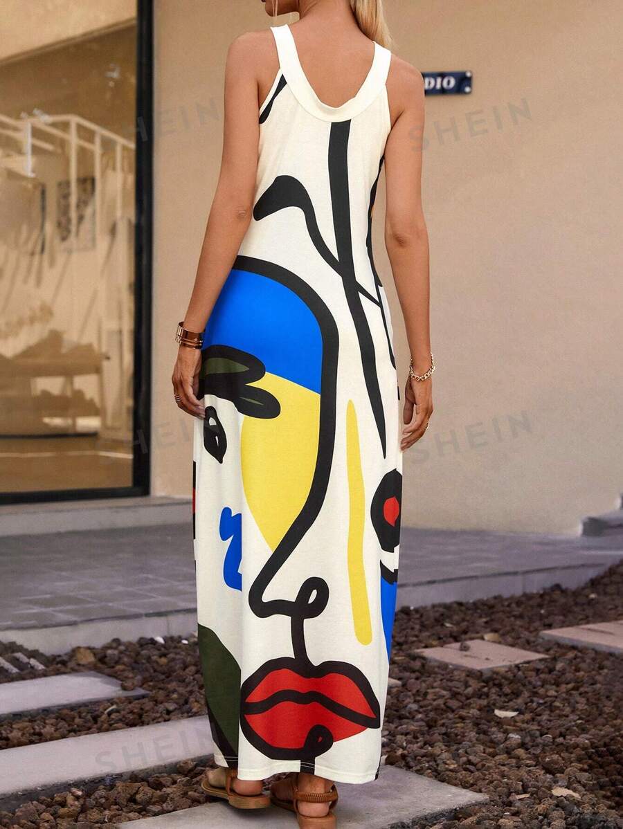 SHEIN LUNE Women's Summer Casual & Vacation Criss-Cross Neckline Shift ...