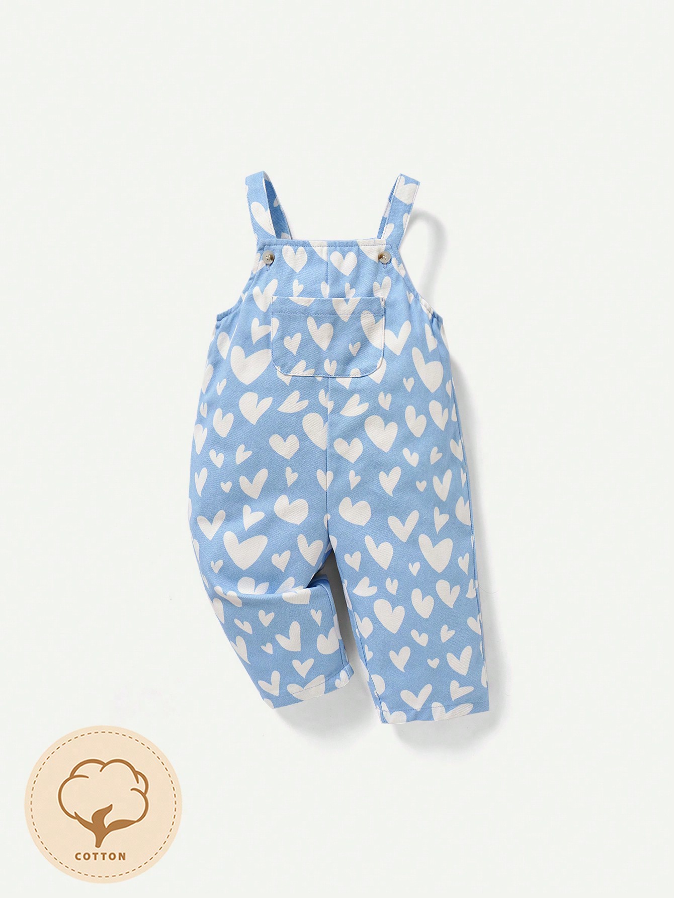 Cozy Cub Bebé niña Mono overol con estampado de corazón con bolsillo ...
