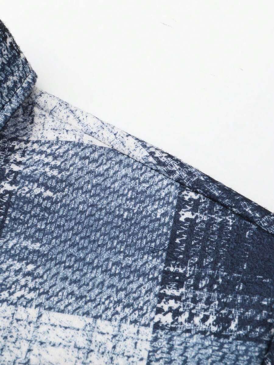 Manfinity Homme Men Plaid Print Flap Pocket Hooded Shacket | SHEIN USA