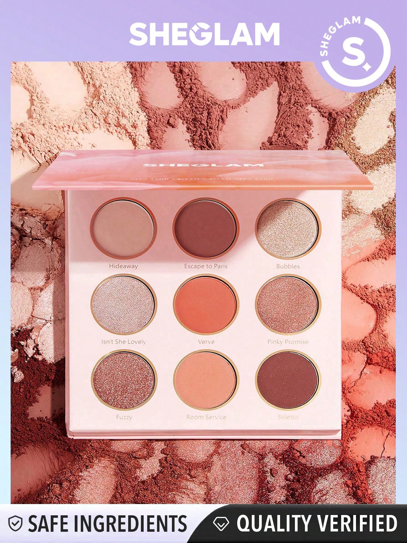 SHEGLAM Rose Code Palette 9-clolor Shimmer Palette De Fards À Paupières ...