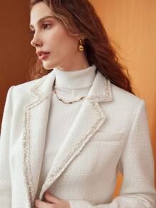 MOTF PREMIUM Blazer tweed | Mode de Mujer | SHEIN España