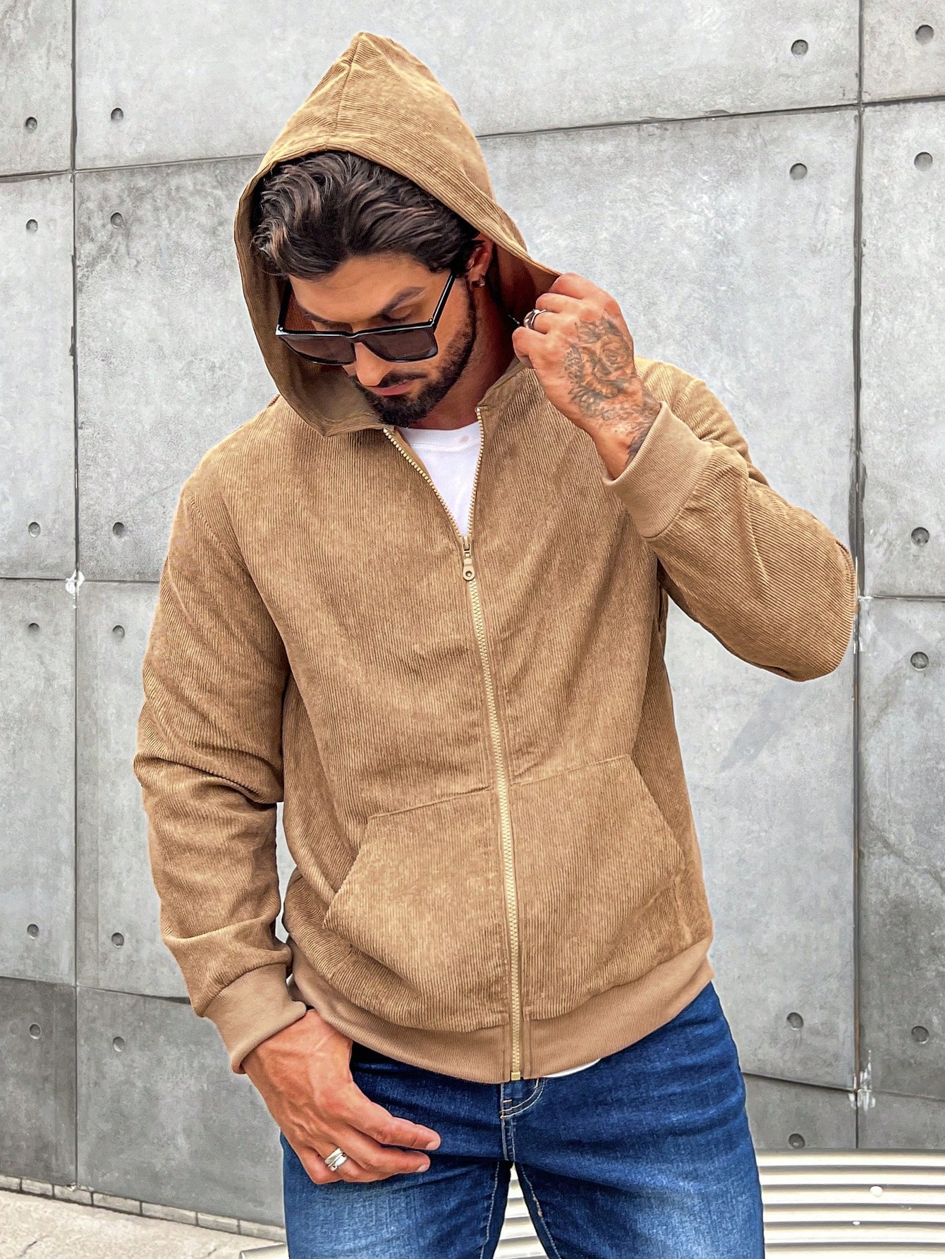 Manfinity Homme Men Zip Up Hooded Sweatshirt | SHEIN USA