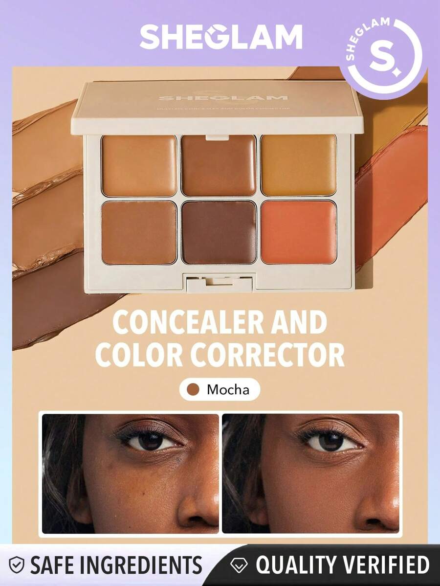 SHEGLAM Multi-Fix Concealer And Color Corrector-Mocha 6-Color Full ...