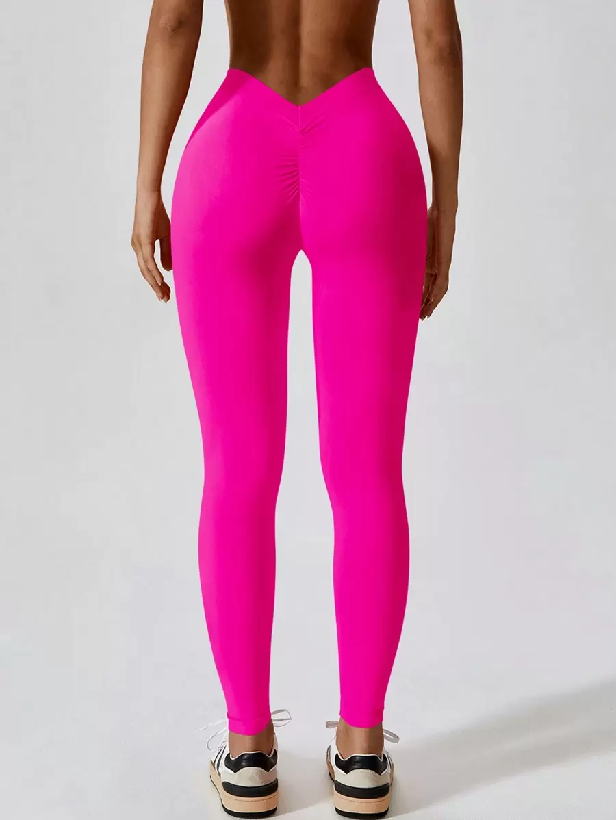 SHEIN Yoga Basic Seamless High Stretch Wideband Waist Sports Leggings ...