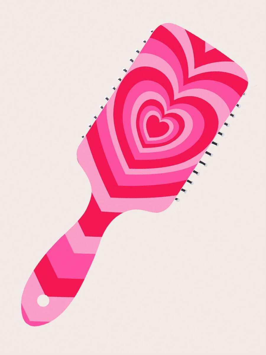 Pretty Bratty Artist Girlcore Pink Heart Shaped Comb | SHEIN USA