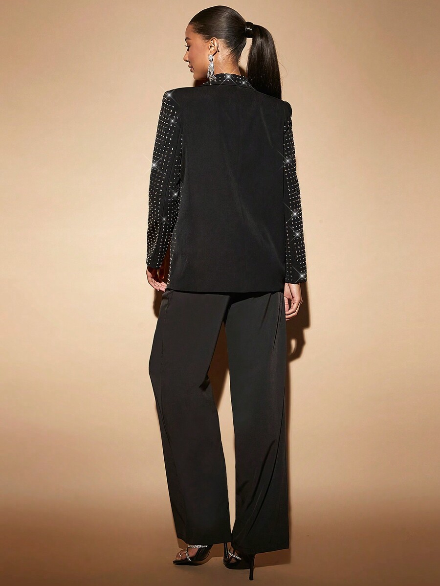 SHEIN BAE Rhinestone Detail Blazer | SHEIN USA