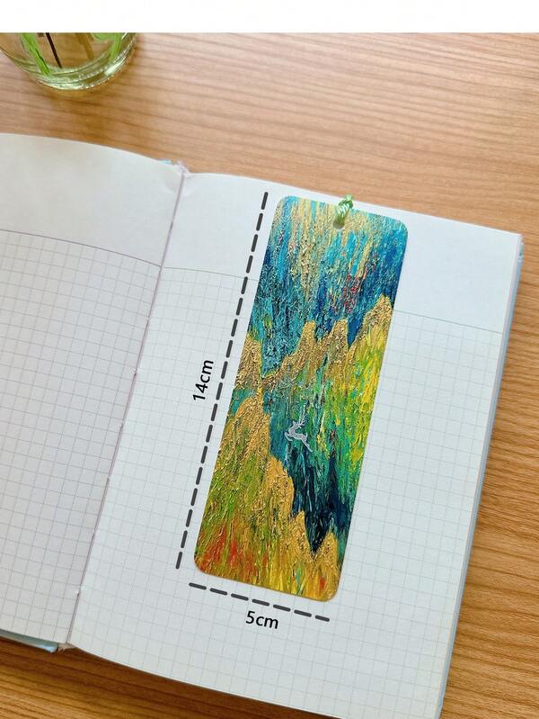 GALLERY K 3pcs Abstract Oil Painting Print Tassel Decorated Bookmarks ...