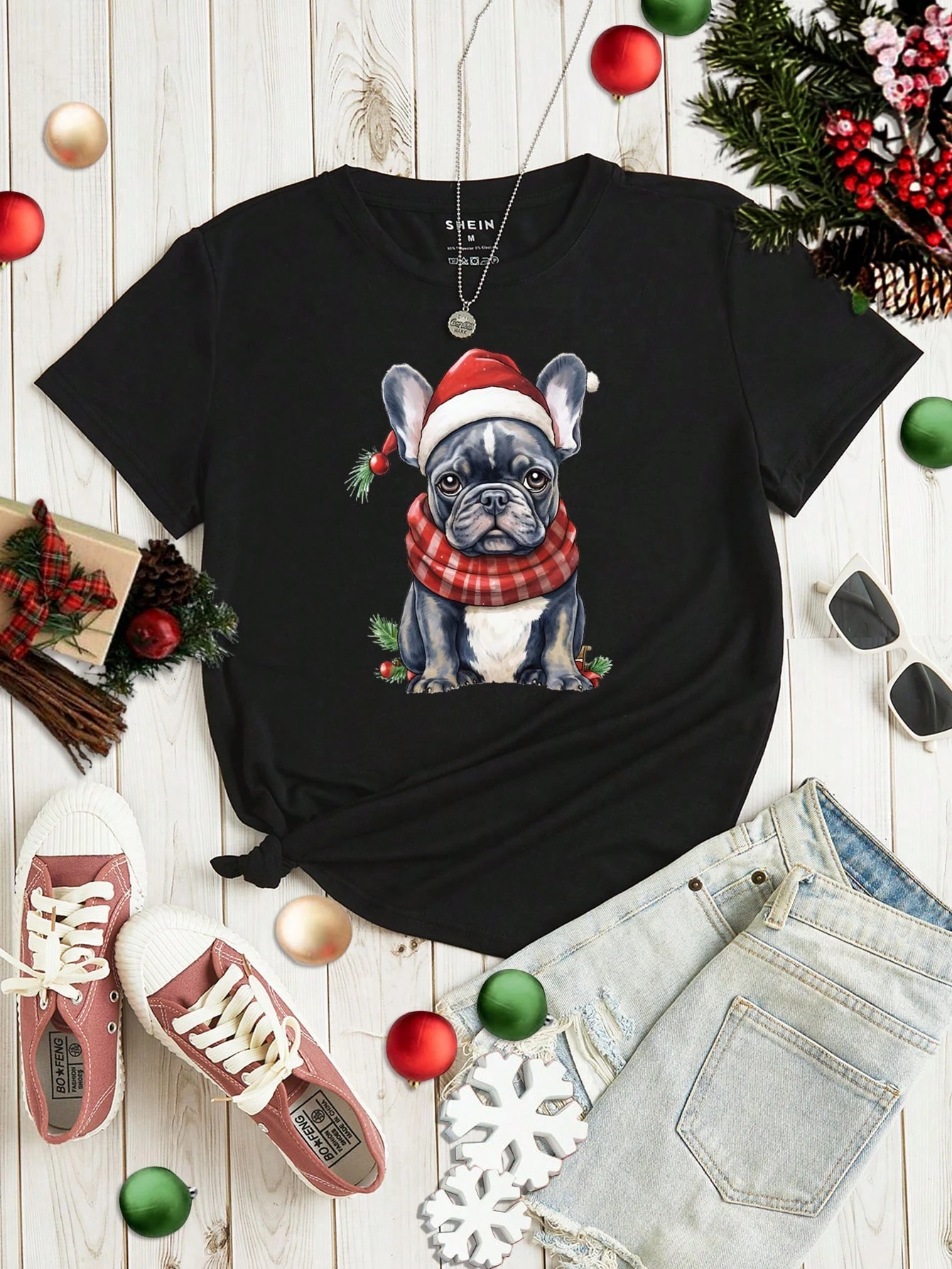 SHEIN EZwear Dog Print Tee | SHEIN USA