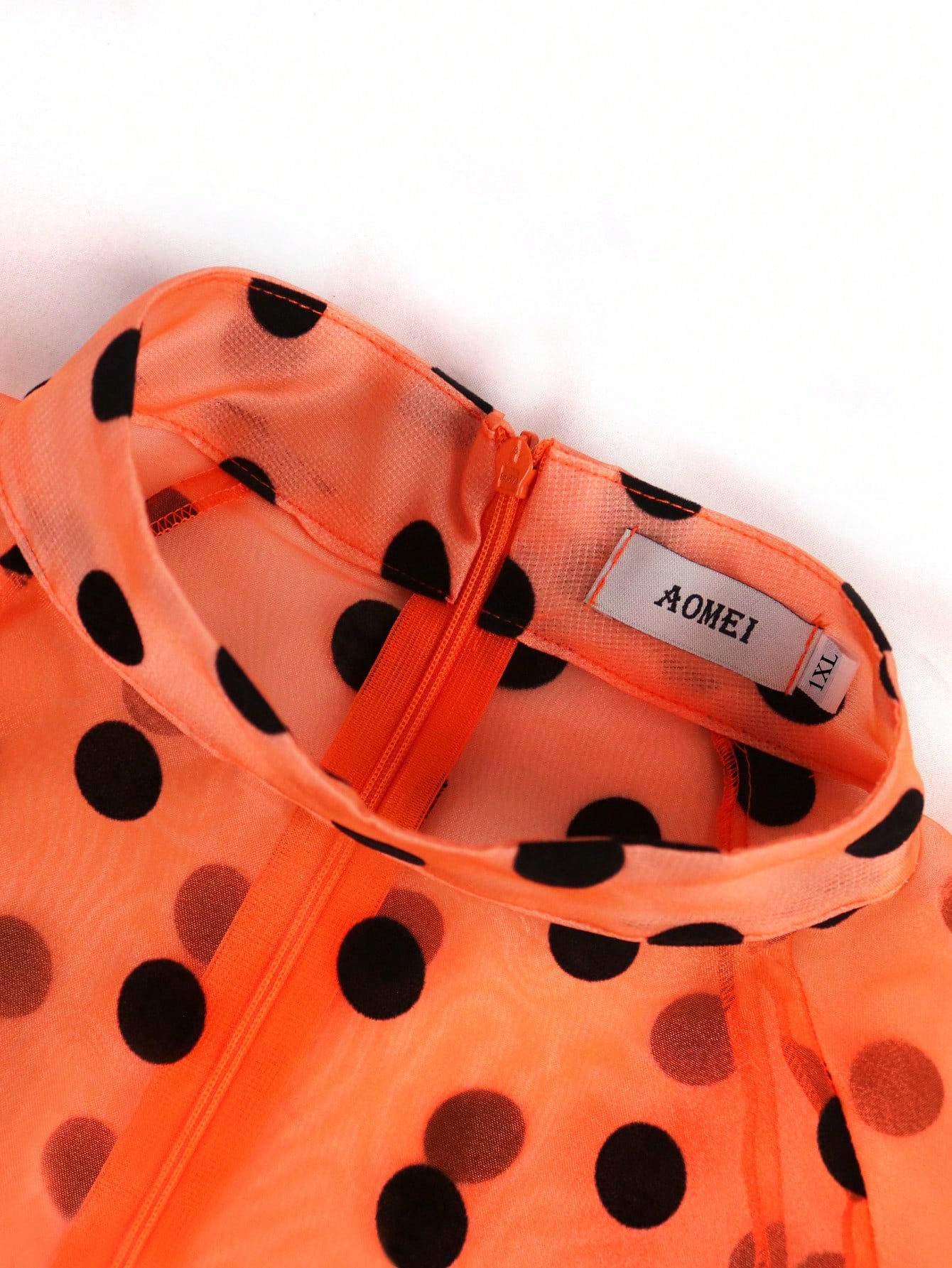 Plus Polka Dot Print Belted Mesh Top Without Bra Shein Uk