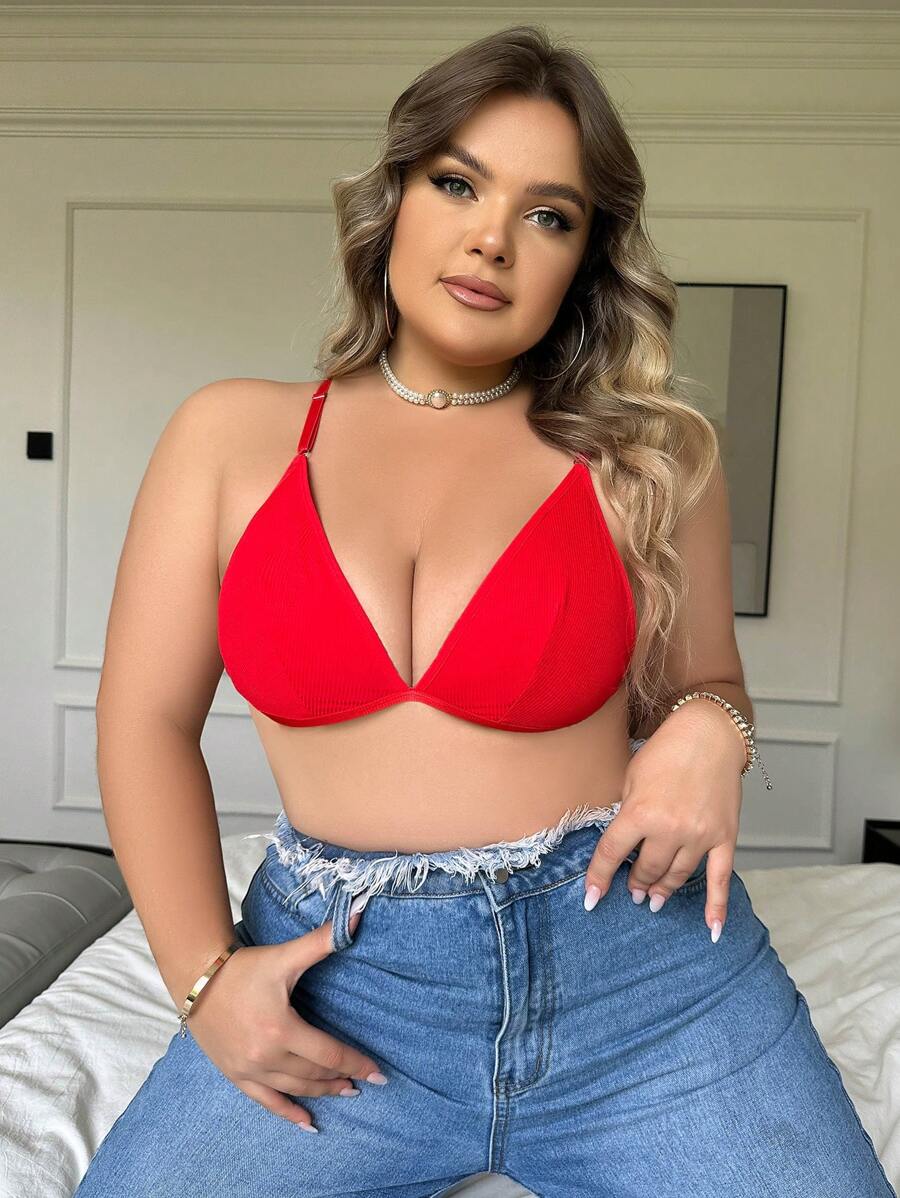 Plus Solid Underwire Bra | SHEIN USA