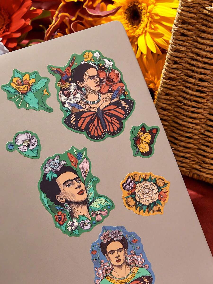 Frida Kahlo X SHEIN Character Graphic Graffiti Sticker Set | SHEIN USA